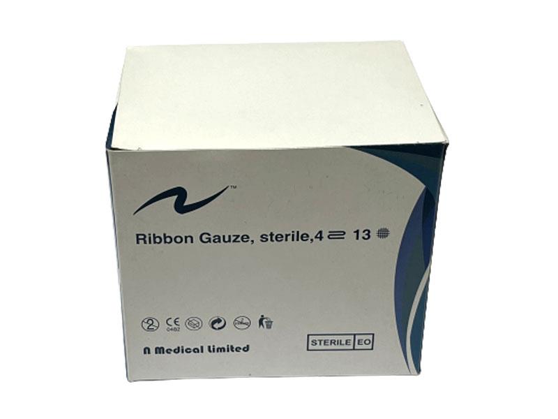 "N Medical" Ribbon Gauze, Sterile (4層) (10塊/盒) - 新都醫護Mall