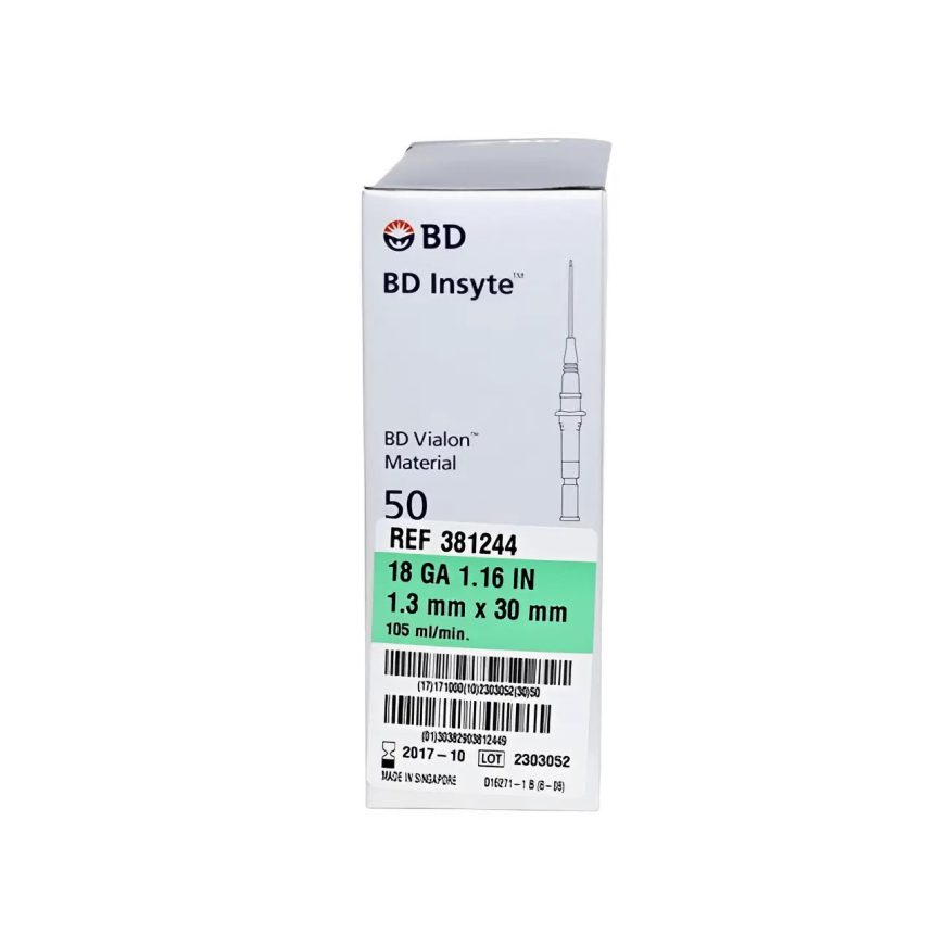 BD Insyte™ IV Cannula 18G x 1.16”(50's / box) (Green) #381244 - 新都醫護Mall